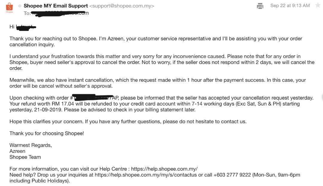 Cancel Order At Shopee - My Awesome Moments