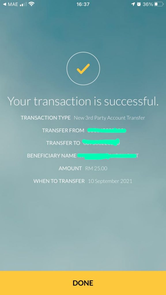 Maybank MAE – Send Money - My Awesome Moments