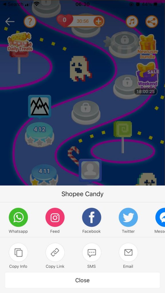 Play Shopee Candy Game at iPhone iOS - My Awesome Moments