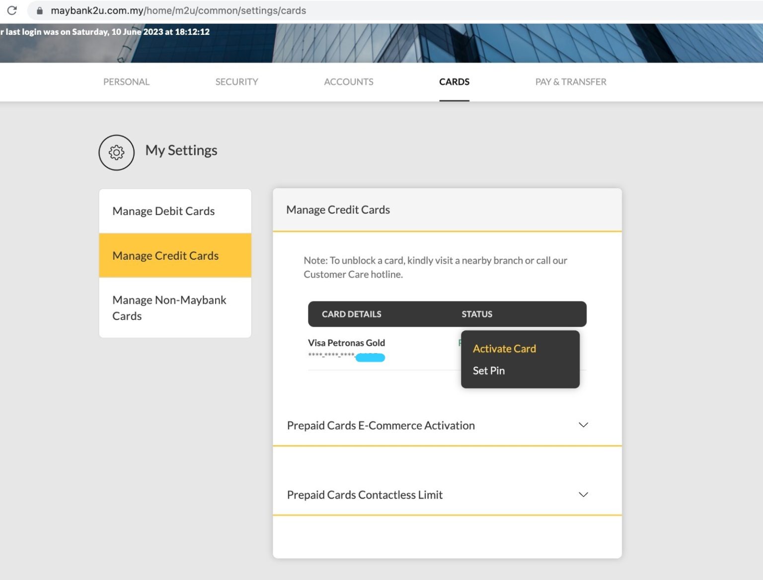How To Activate Maybank Card Online via Maybank2u - My Awesome Moments